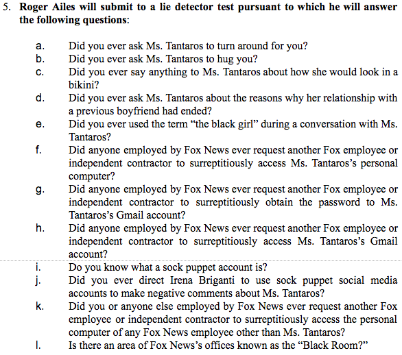 Andrea Tantaros Wants Roger Ailes, Fox News Execs To Take A Lie ...