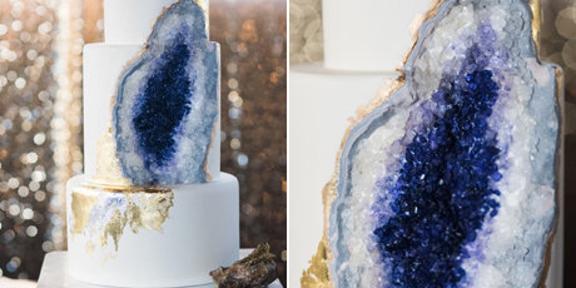 This Stunning Geode Wedding Cake Will Totally Rock Your World | The ...