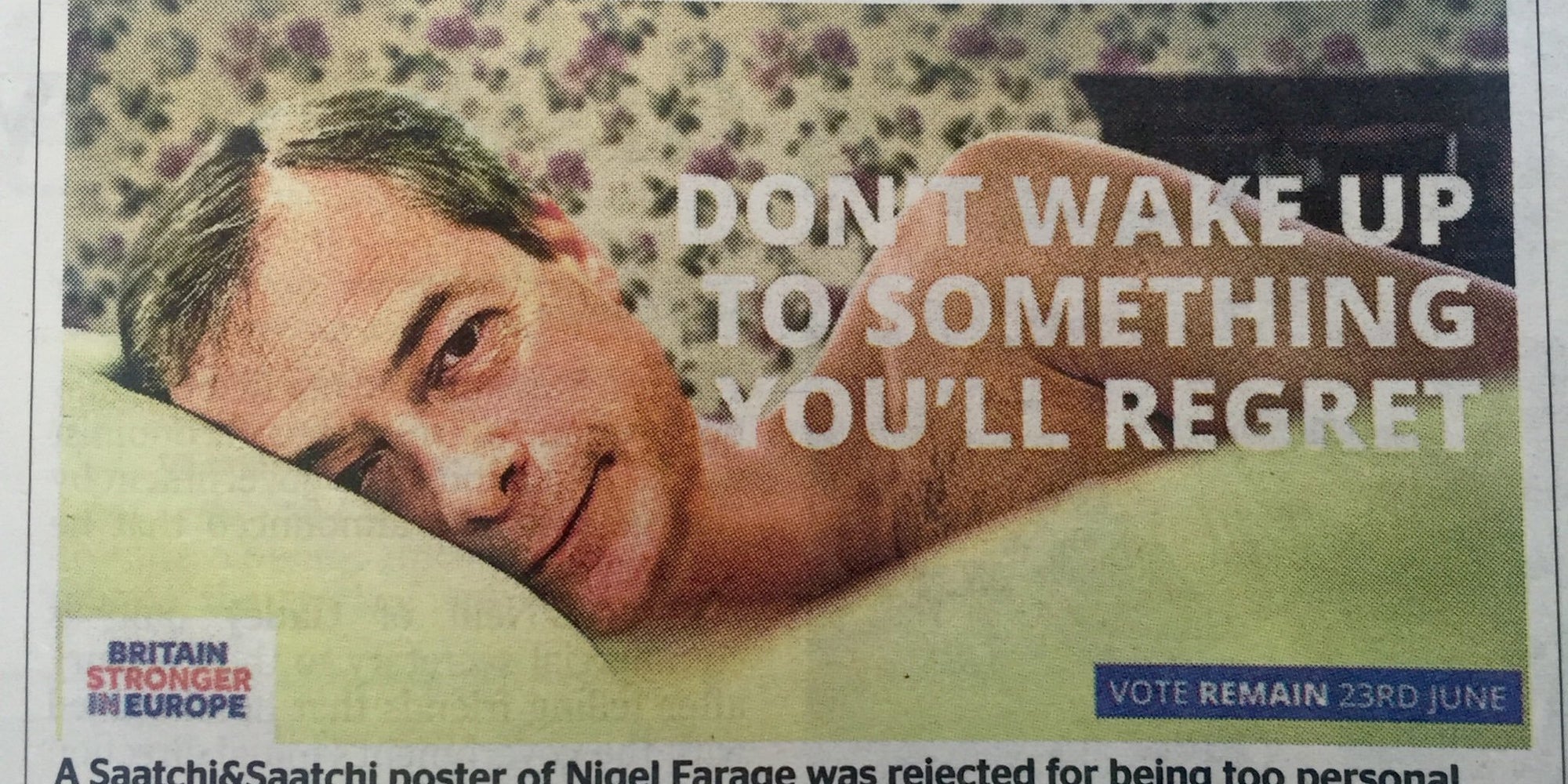 Nigel Farage Brexit Poster Deemed 'Too Personal' By David Cameron ...
