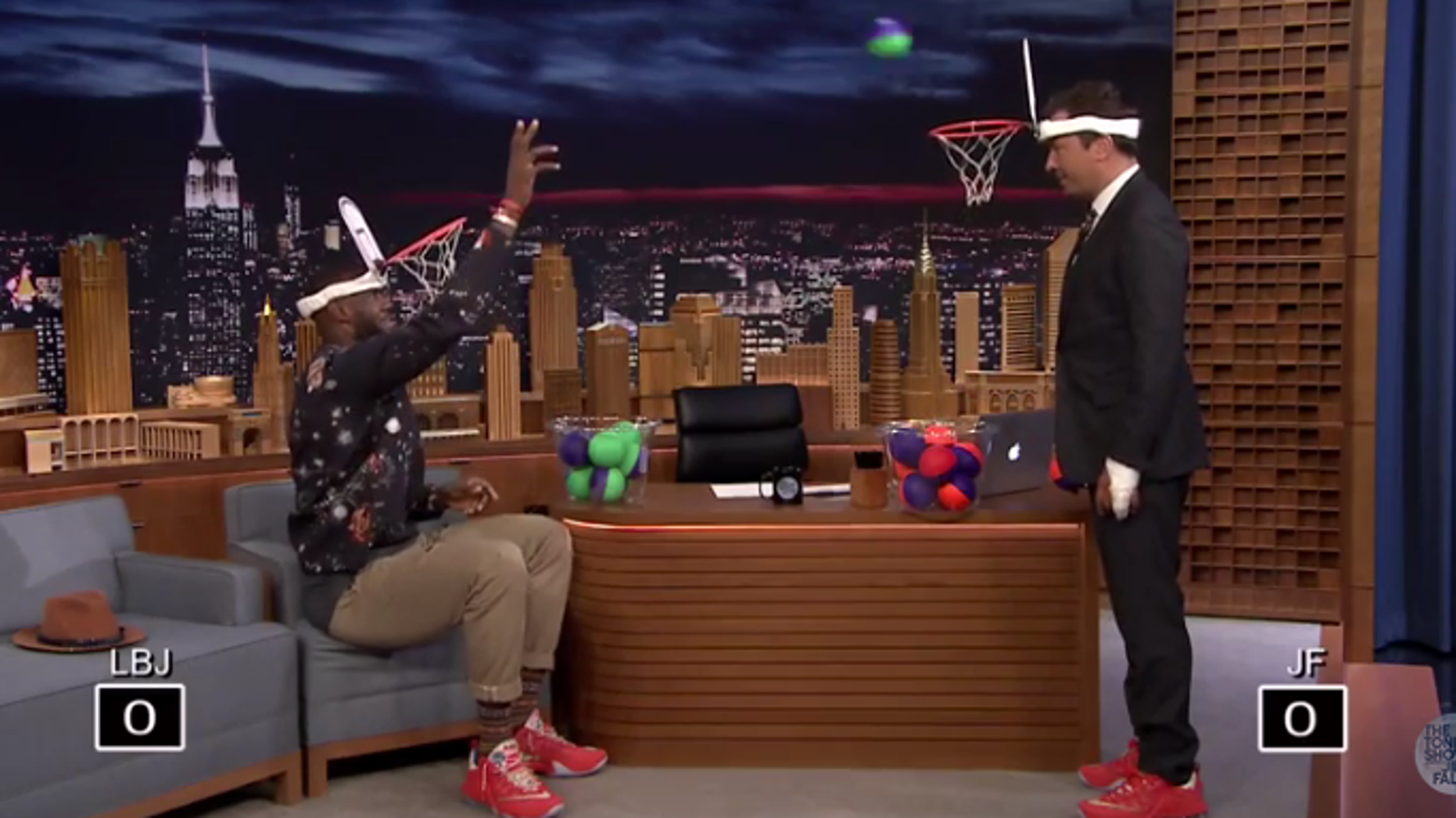 LeBron James Plays 'Faceketball' With Jimmy Fallon And Finally ...