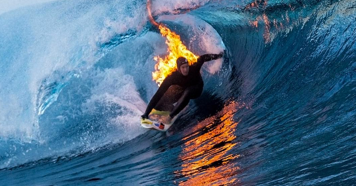 Surfer Sets Himself On Fire, Gets Barreled Like It's NBD | HuffPost ...