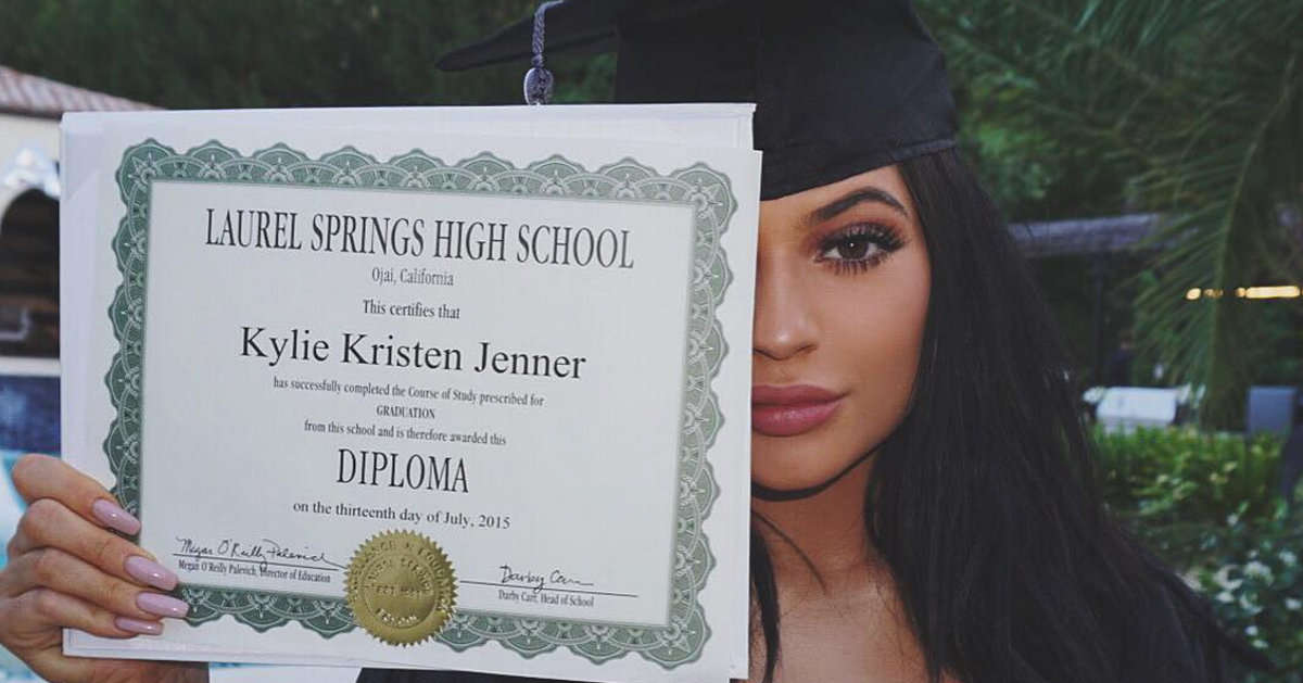 Kylie Jenner Graduates From High School With A Rolex And A Surprise ...