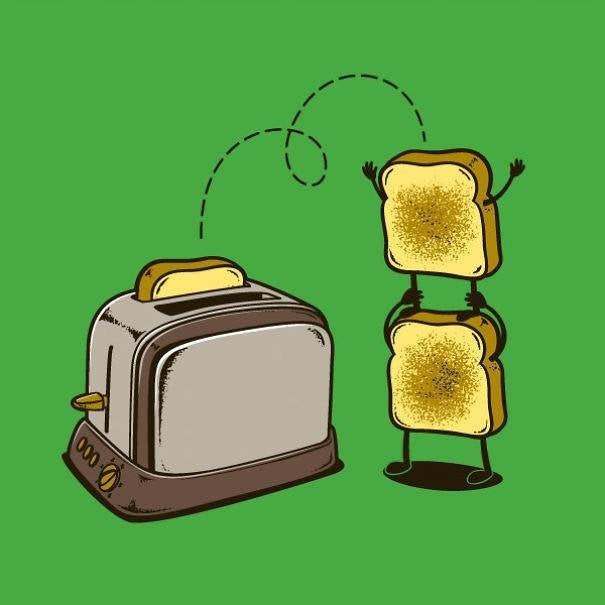 Hilarious Illustrations Imagine A Day In The Life Of Our Favorite Foods ...