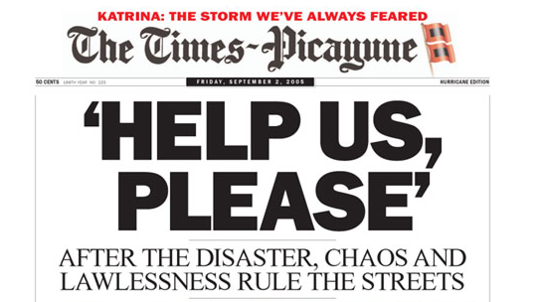 The Front-Page Photos That We Can't Forget From Hurricane Katrina ...