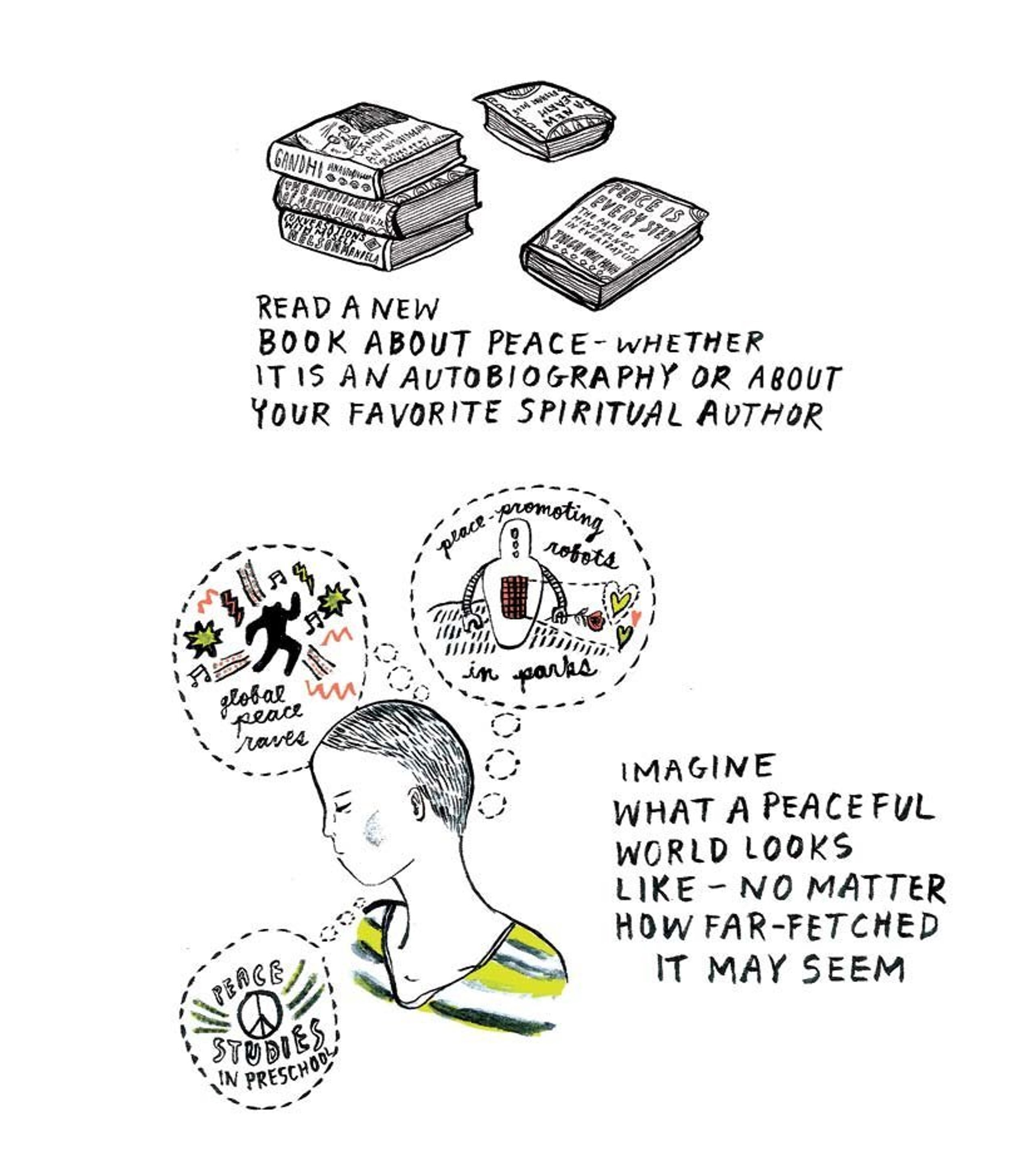 An Illustrated Guide To The Seven Simple Ways You Can Practice Peace ...