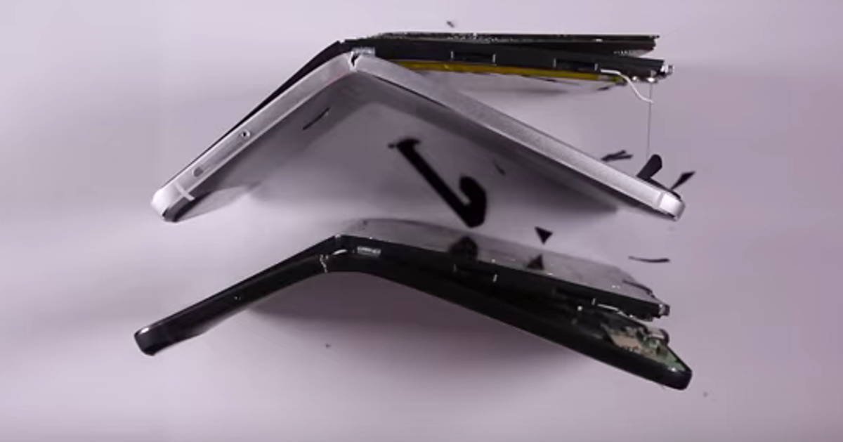 Watch This Flagship Android Phone Get Snapped In Half | HuffPost Life