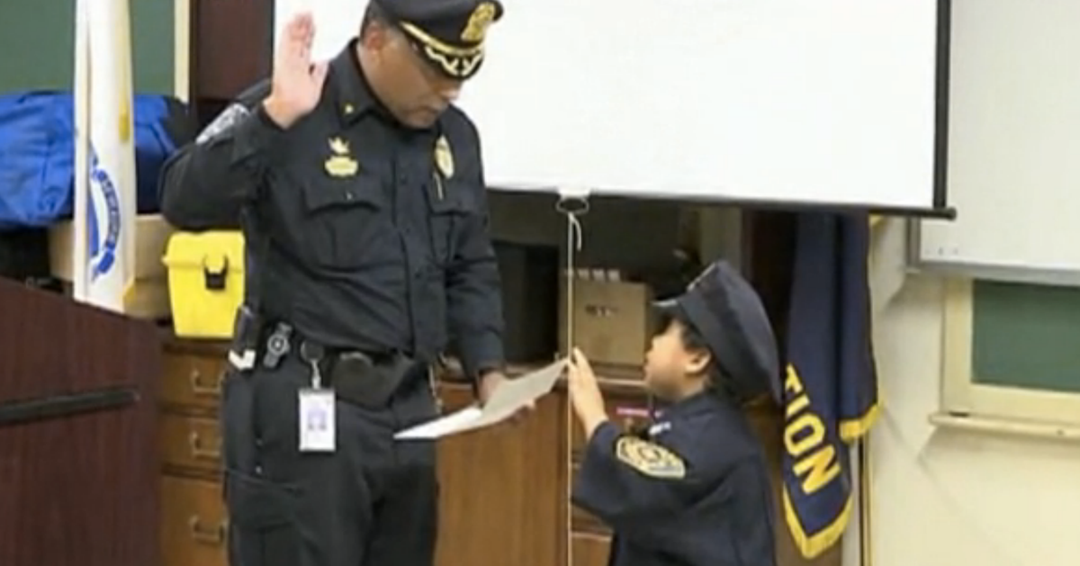 5-Year-Old Boy Battling Cancer Becomes A Police Officer For A Day ...