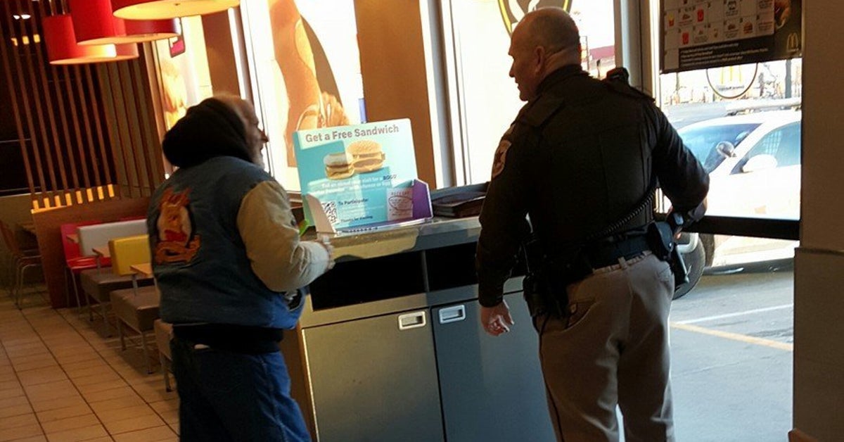 Viral Photo Captures Incredible Moment Between Police Officer, Homeless ...