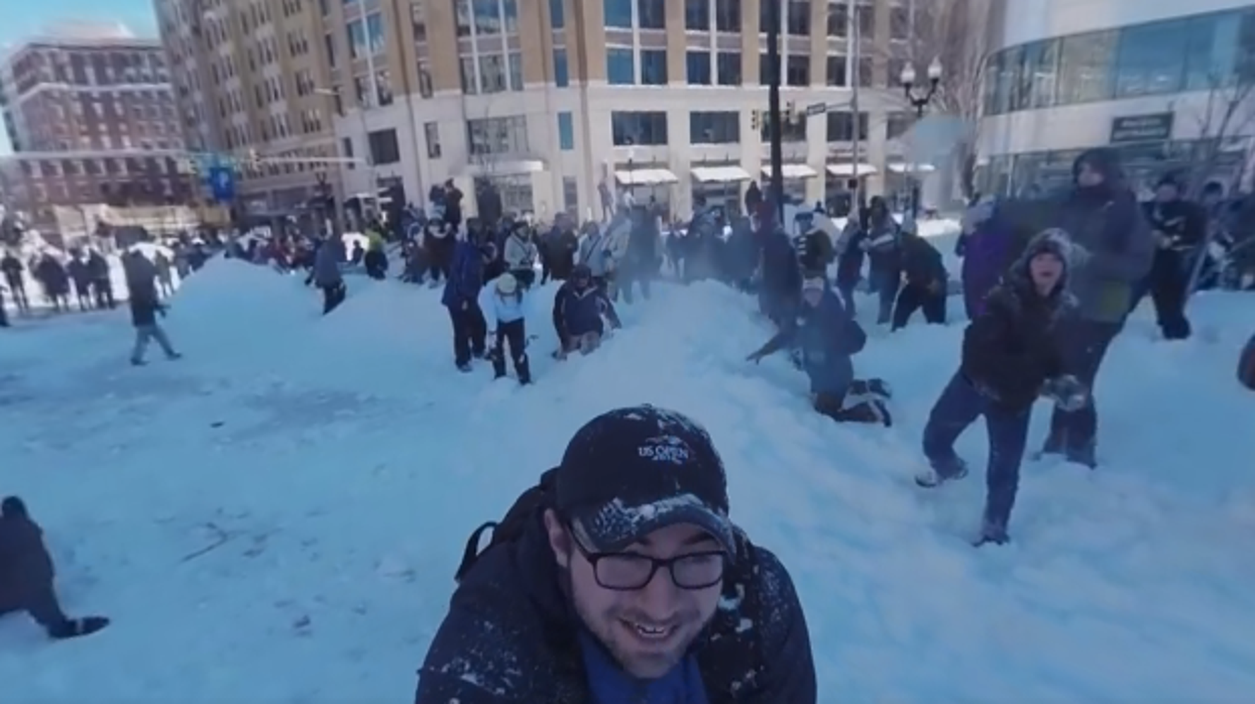 Watch This Epic Snowball Fight In 360 Degrees | HuffPost Impact