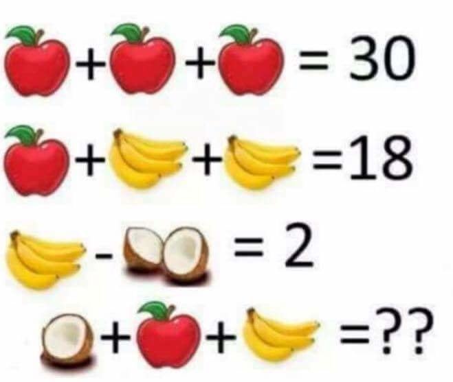 Here s The Answer To That Fruit Math Puzzle That s Driving Everyone Here s The Answer To That Fruit Math Puzzle That s Driving Everyone