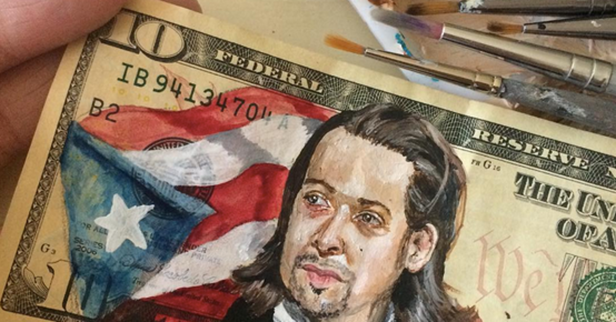 Artist Paints Incredible Portrait Of Lin-Manuel Miranda On A Very ...