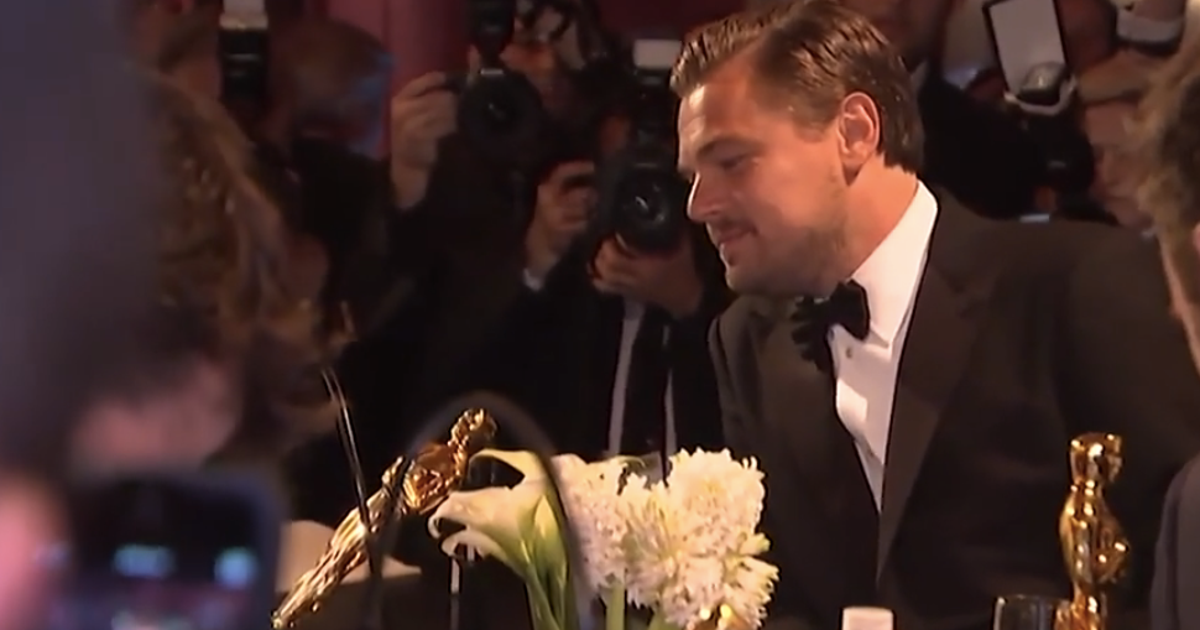Watch Leonardo DiCaprio Helicopter Parent His Oscar While It Gets ...