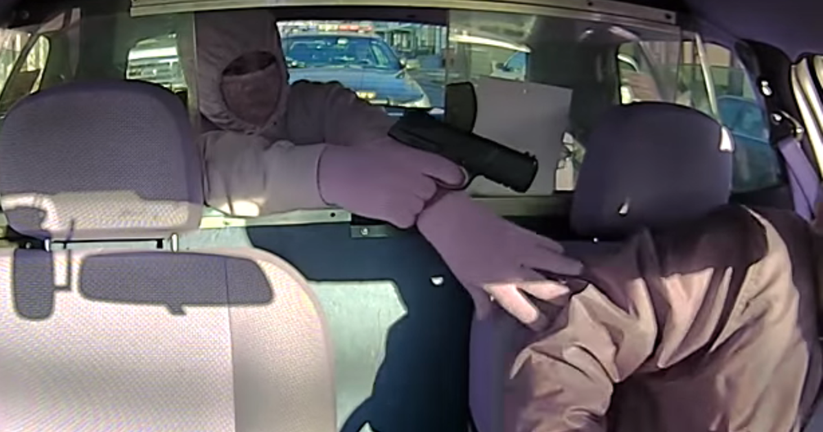 Man Pulls Gun On Taxi Driver, Oblivious To The Waiting Cop Behind Them ...