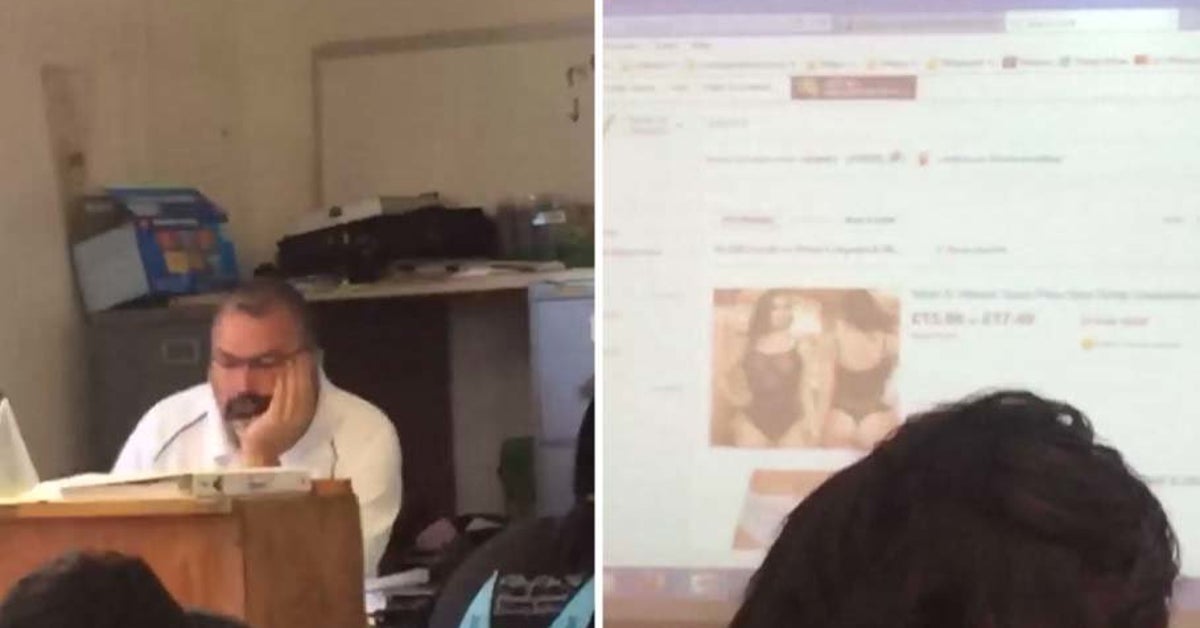 Teacher Forgets To Turn Off Projector While Browsing For Women S Lingerie In Class Huffpost Uk