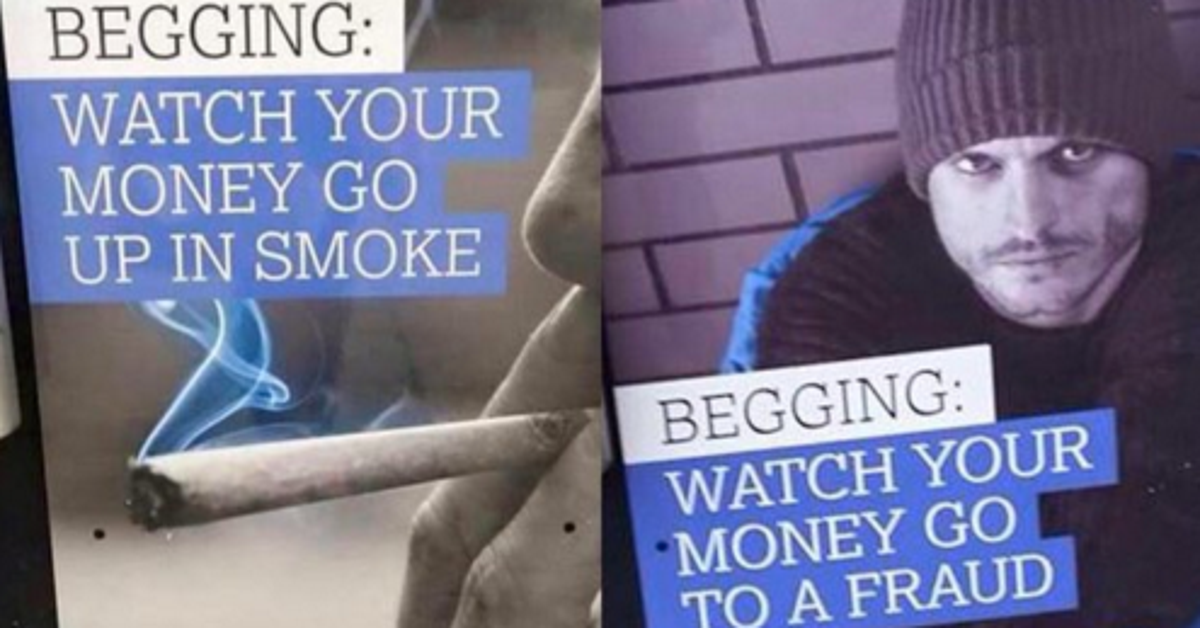 Nottingham Council's 'GiveSmart' Anti-Begging Posters Branded 'Utterly ...
