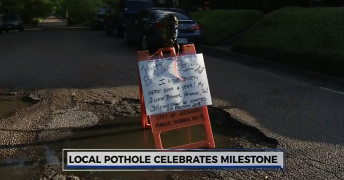 Clever Dude Celebrates Pothole's Birthday, Gets City To Fix It ...