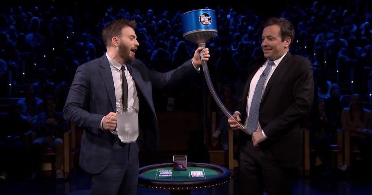 Chris Evans And Jimmy Fallon Pour Cold Water Into Each Other's Trousers ...