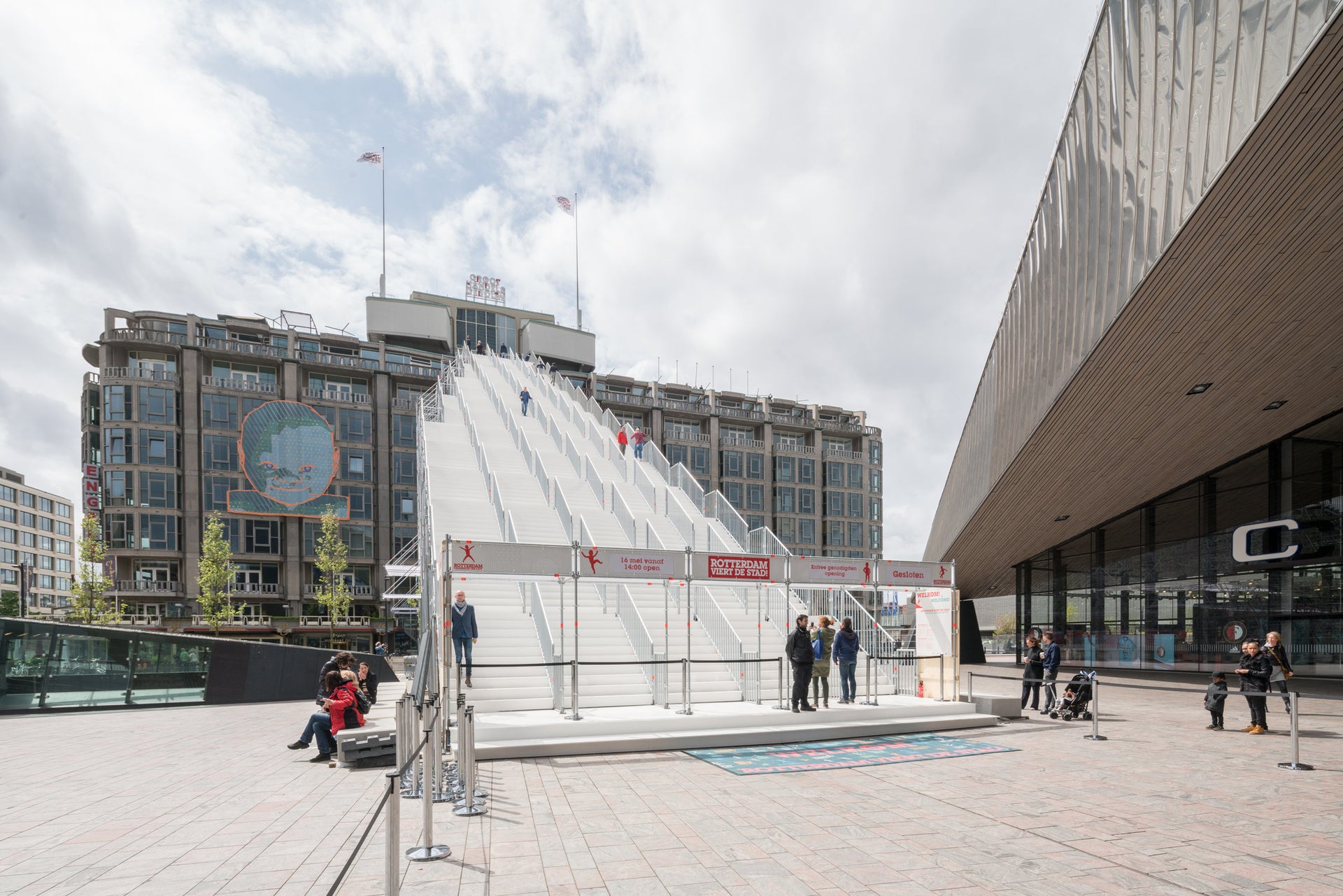 Rotterdam's Incredible Scaffold Staircase Is Unlike Anything We've Ever ...