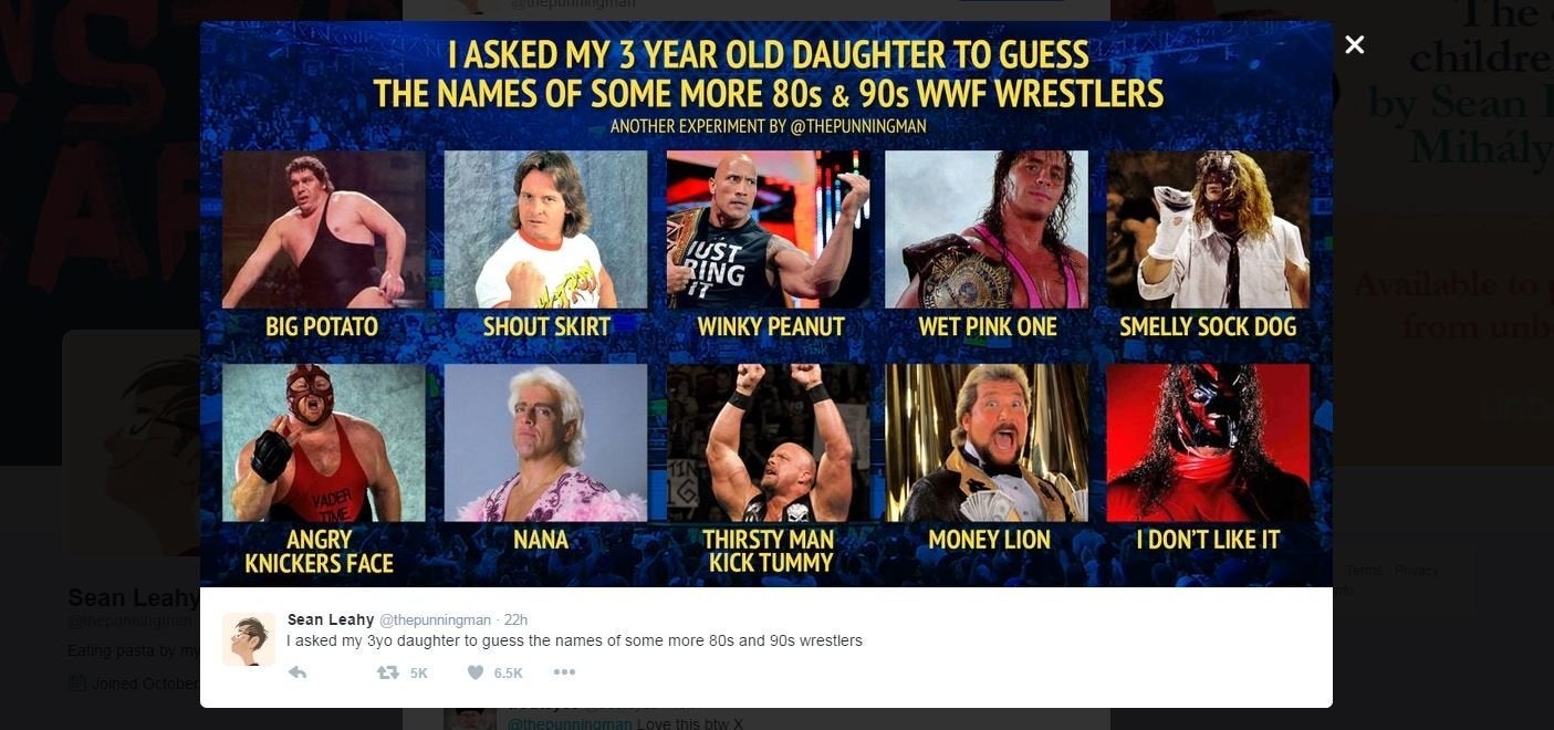 Toddler Tries To Guess Names Of 80s And 90s Wrestlers Fails Toddler Tries To Guess Names Of 80s And 90s Wrestlers Fails