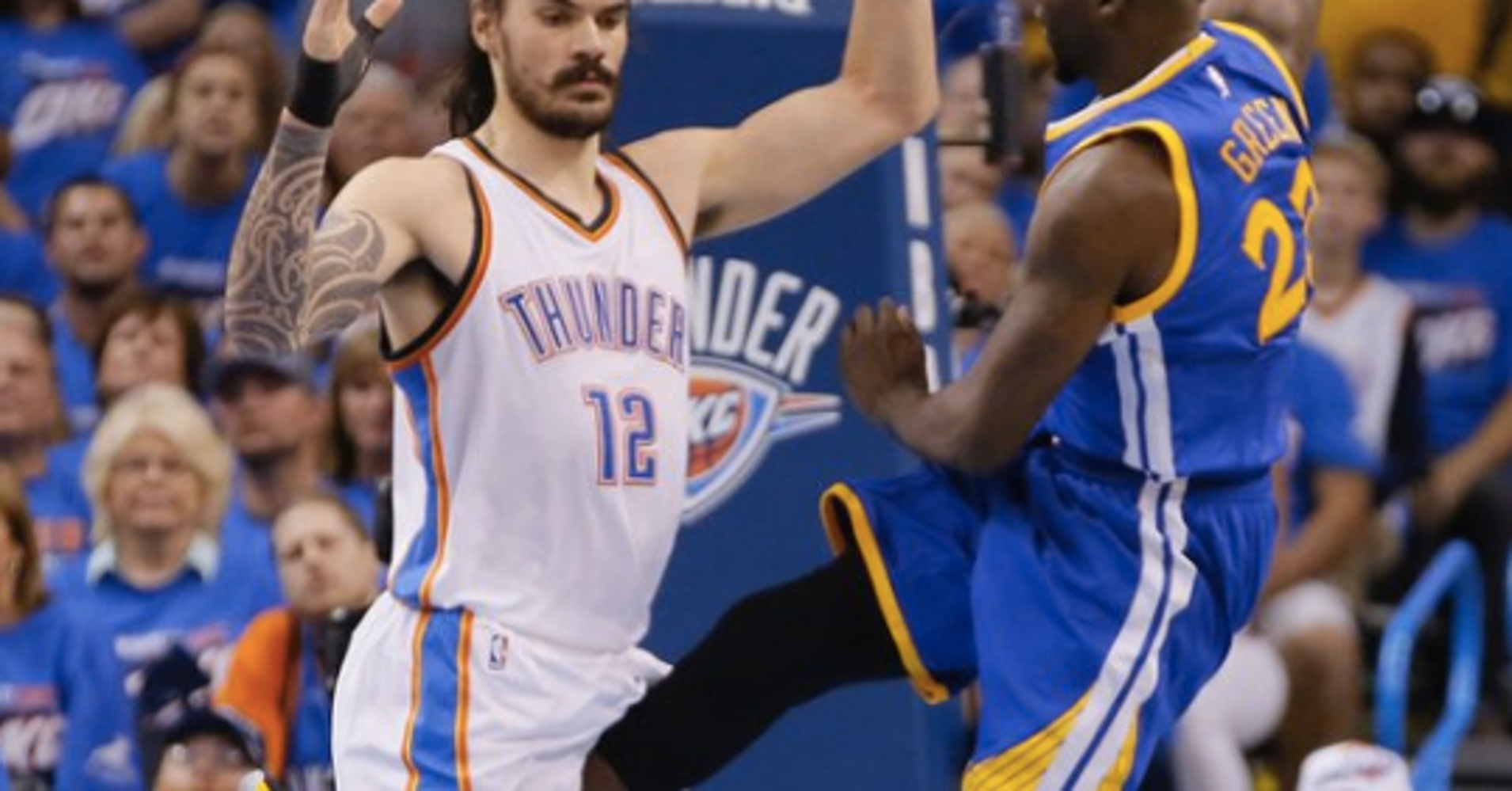 Draymond Green Kicks Steven Adams Where It Hurts The Most, Again | HuffPost