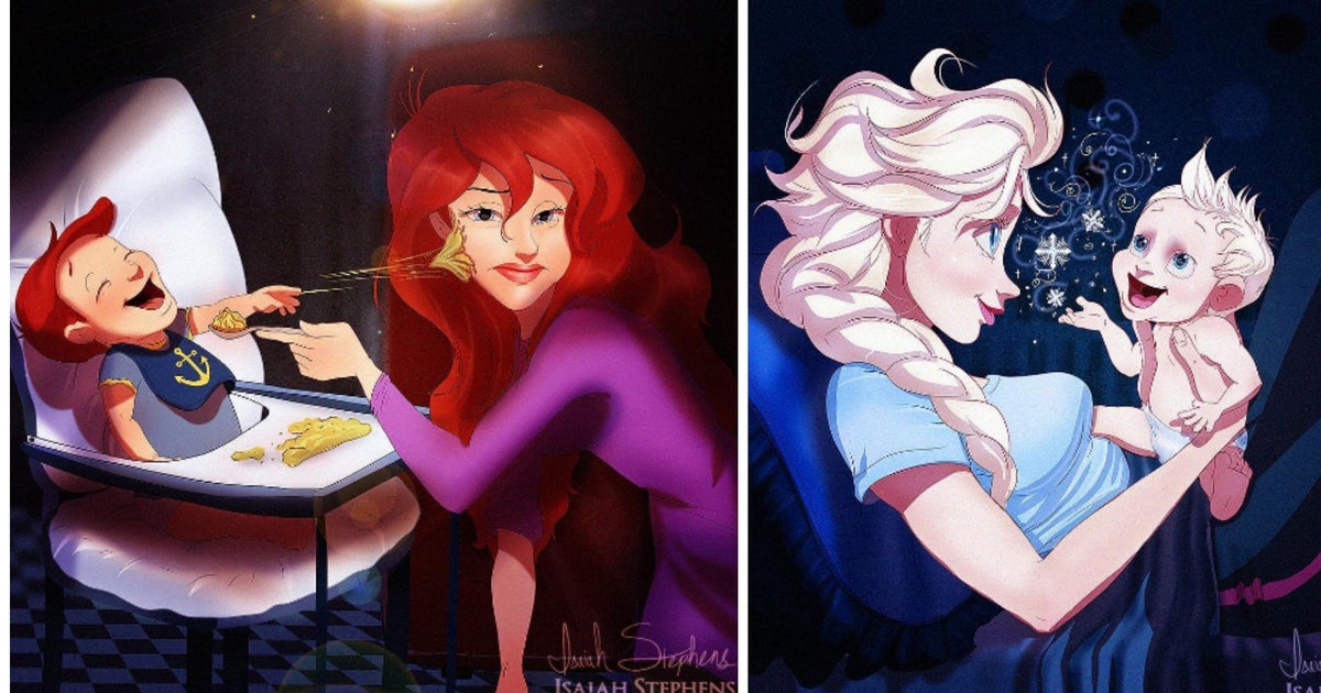 Disney Princesses Reimagined As Parents Includes Breastfeeding, Labour ...