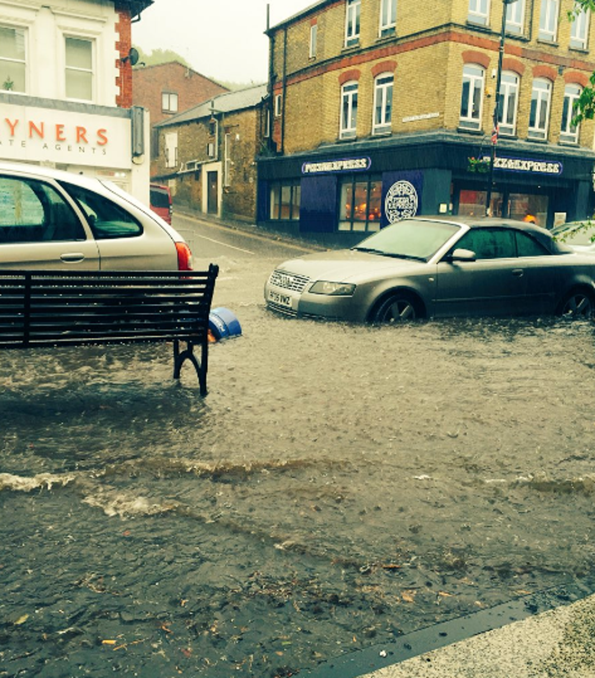 Wallington Flash Floods In London Caused By Torrential Rain Submerge ...