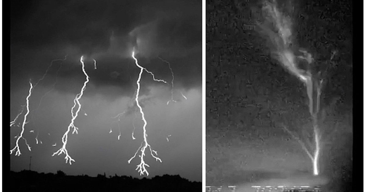 High-Speed Camera Captures Amazing Downward And Upward Lightning ...