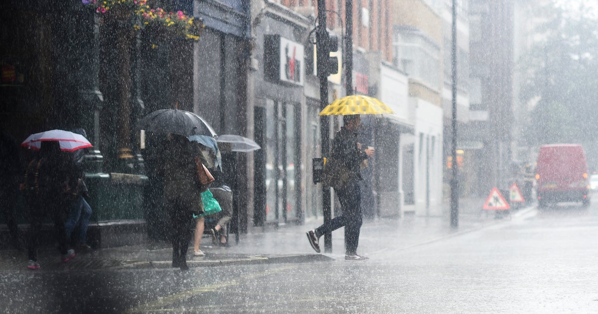 UK Weather Warning Issued As Heavy Showers And Flooding Predicted ...