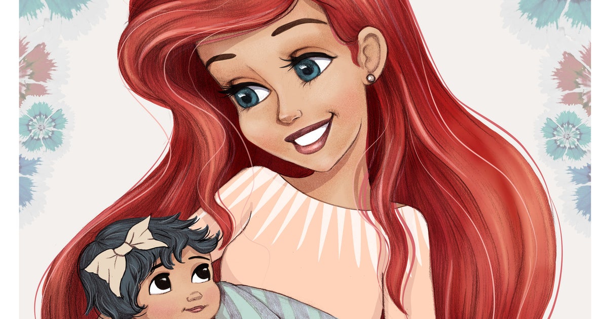 Disney Princesses Become New Moms In Sweet Series Of Drawings ...