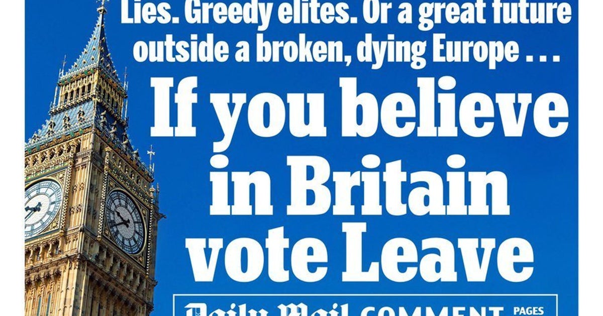 Daily Mail And Mirror Finally Reveal Which Side They're Backing In EU ...