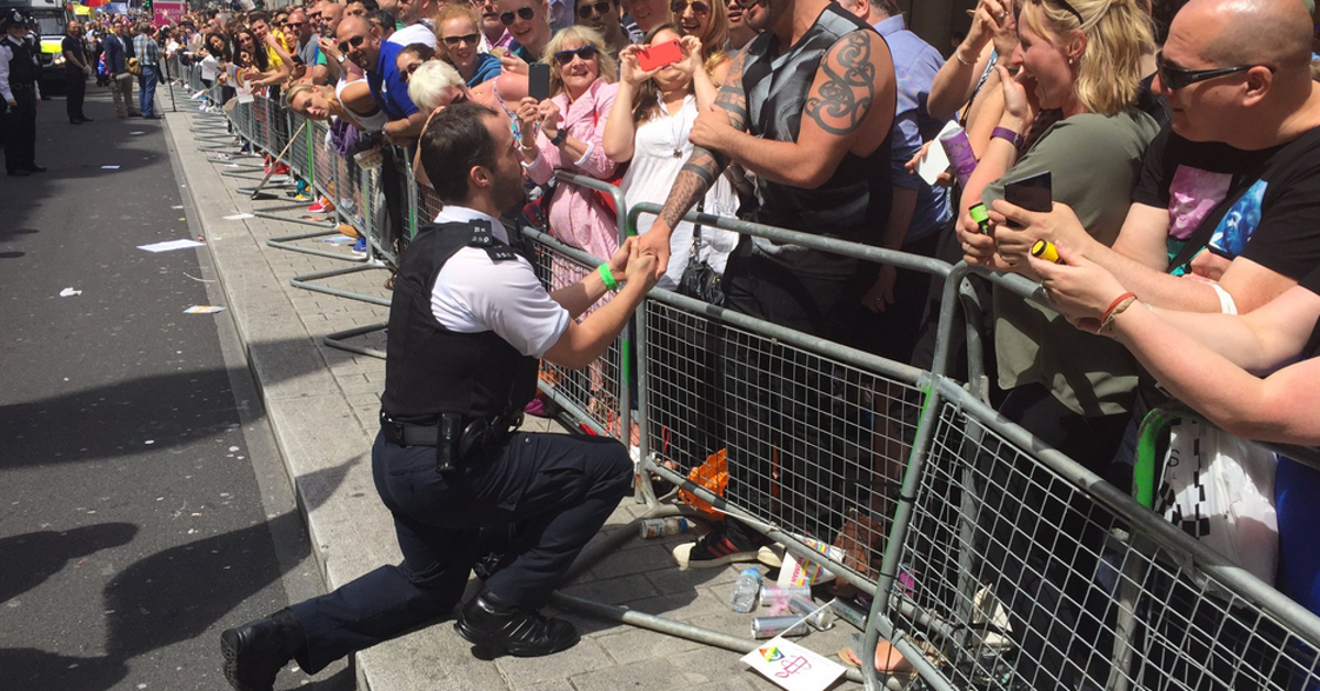 London Gay Pride Double Celebration After Policemen Propose To Their