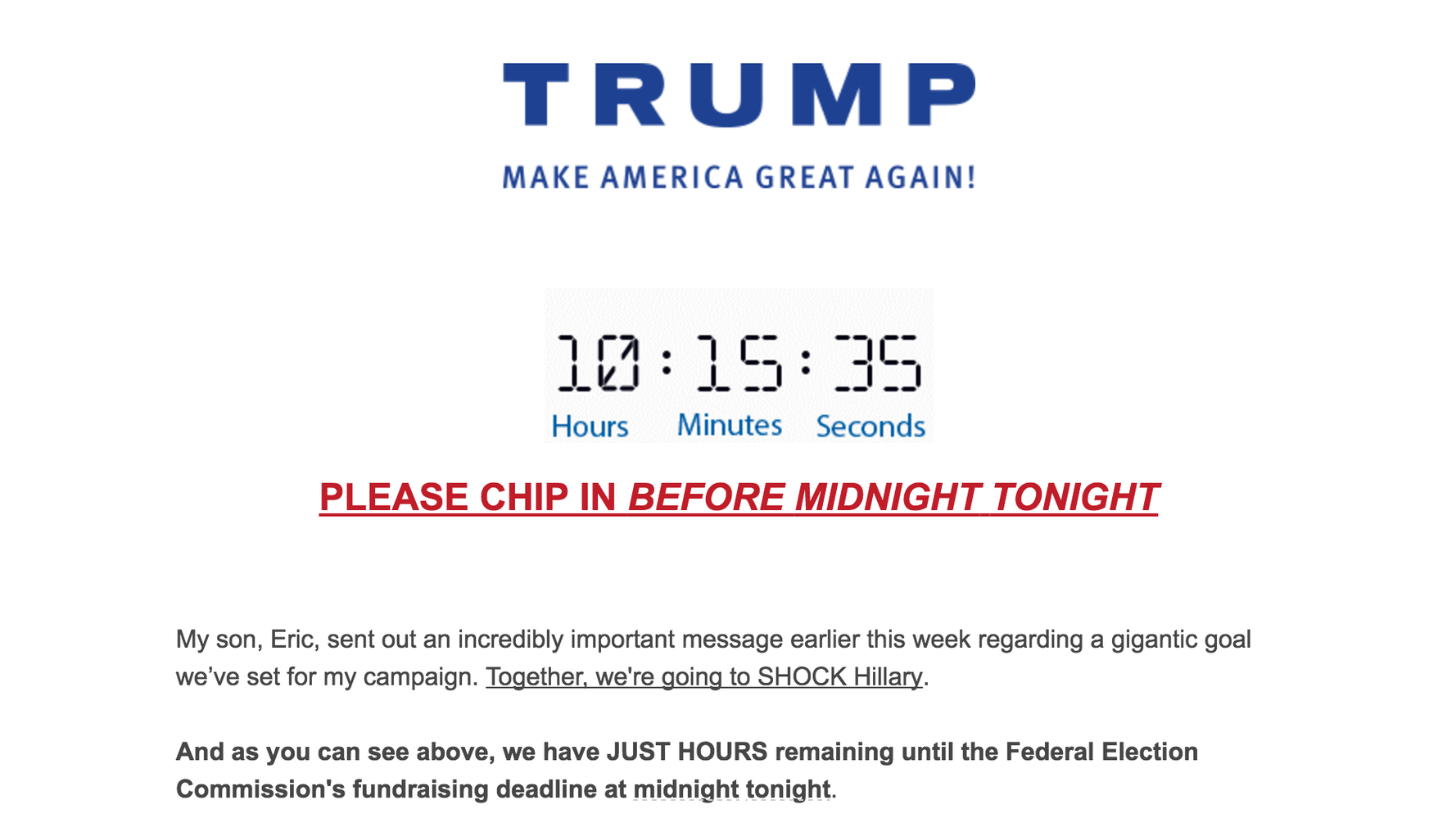 The Trump Campaign Emails You Like An Annoying Co-Worker With Nothing ...