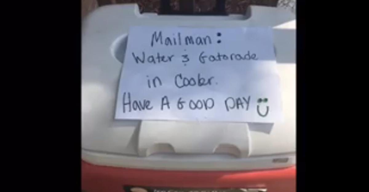 Boy Leaves Cold Drinks Out For Mailman Friend On Super Hot Day ...