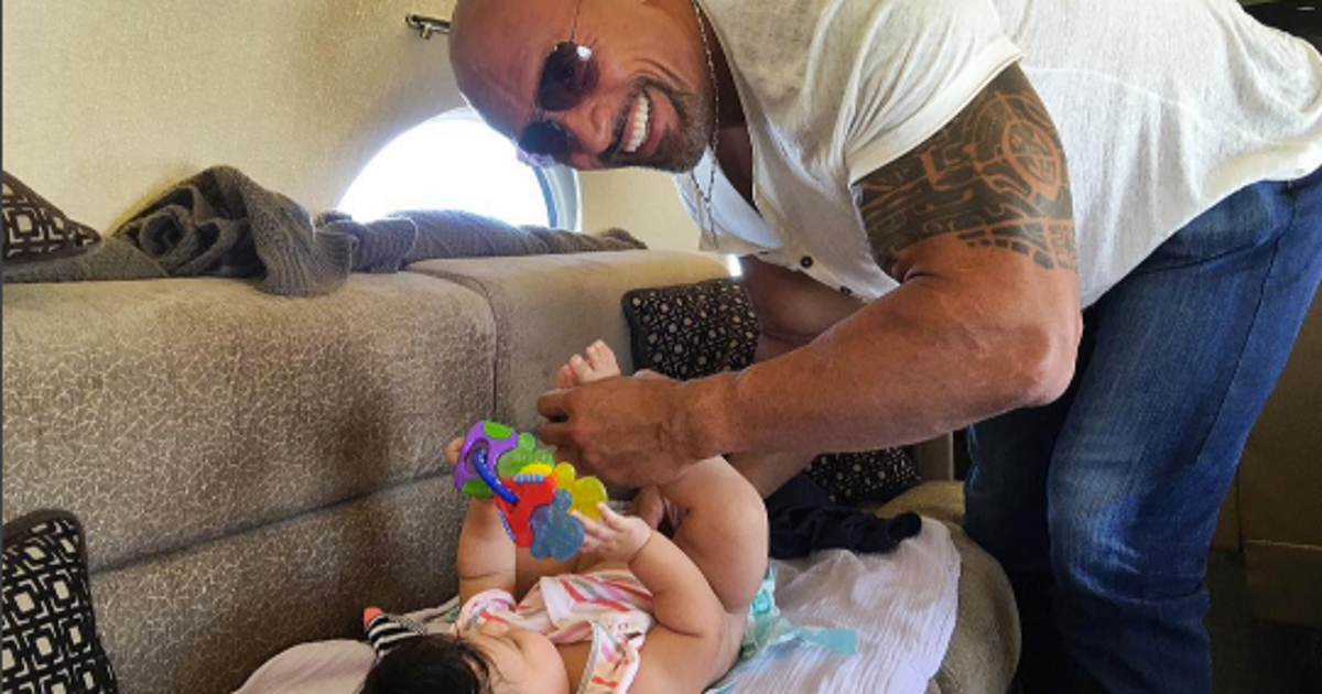 Dwayne Johnson Writes Adorable Instagram Caption About Diaper Duty ...