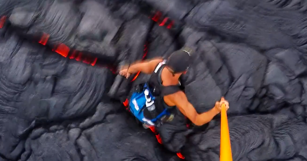 Watch A Man Run Through A Scorching Lava Field And Try Not To Wince ...