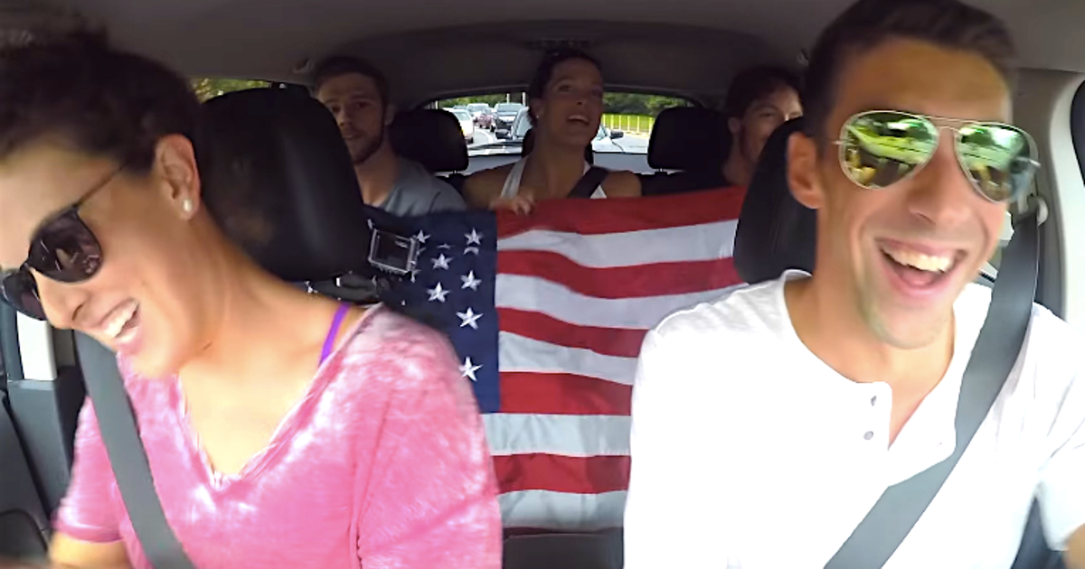 Watch The U.S. Olympic Swim Team Do Their Own Epic 'Carpool Karaoke ...