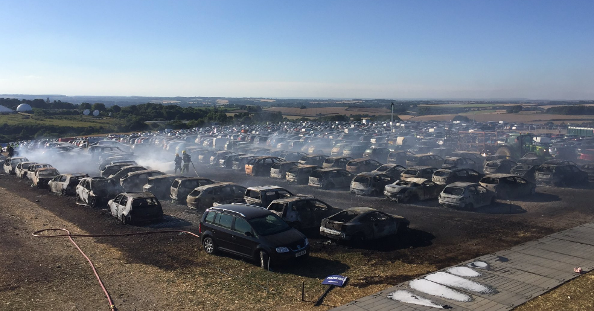 BoomTown Festival Fire Destroys More Than 80 Cars Following Car Park ...