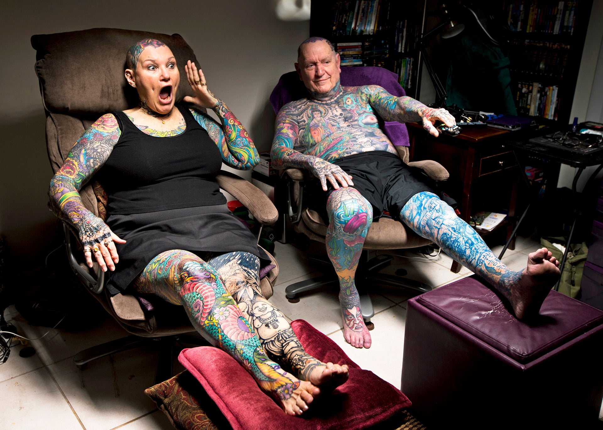 Senior Couple Breaks World Record For Most Tattoos On The Body ...