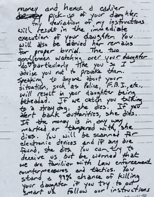 Jonbenet Ramsey Ransom Note Typed