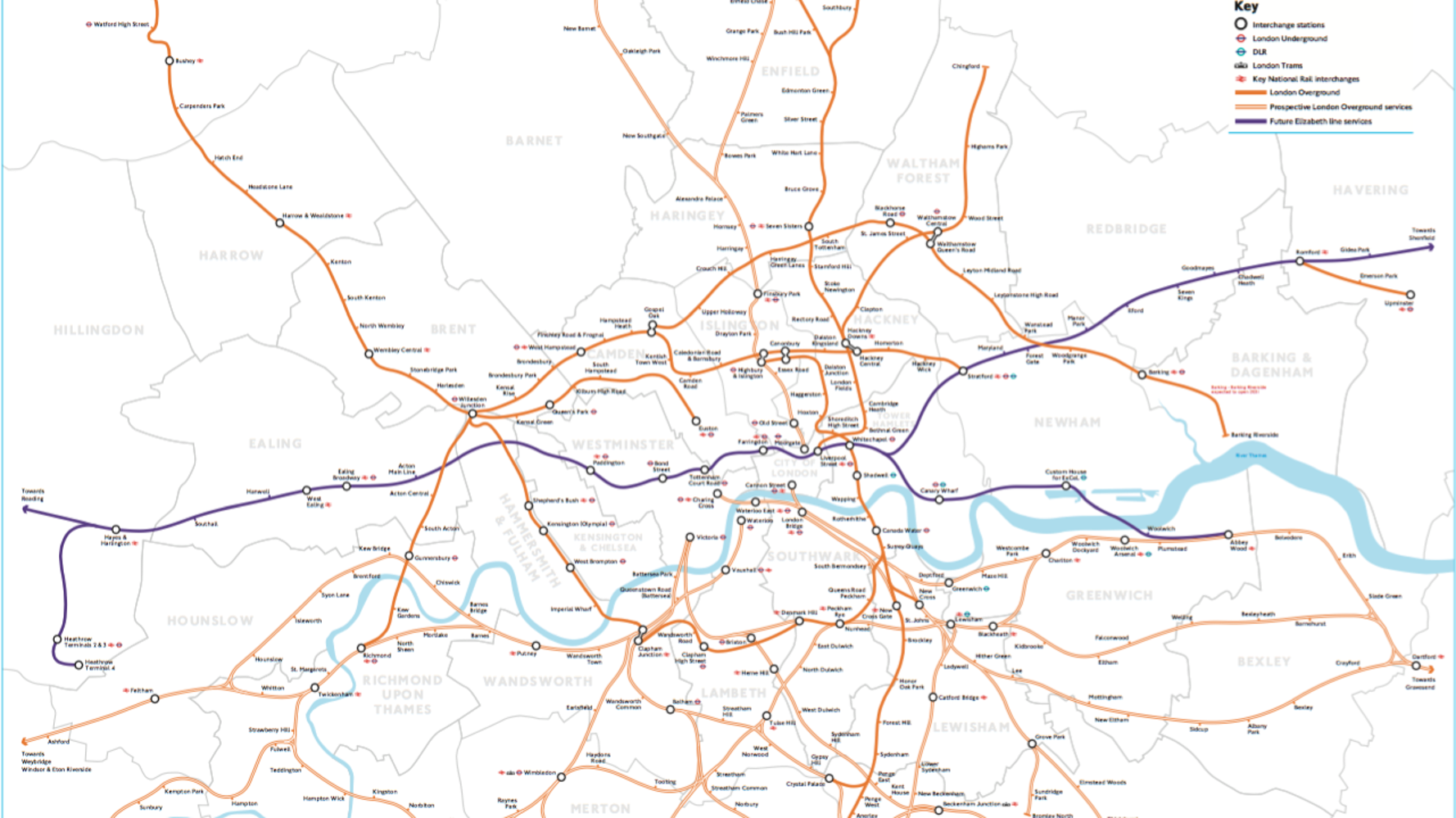 New TfL Map Shows London Overground Routes Under Sadiq Khan's Plans For ...