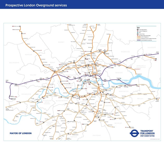 New TfL Map Shows London Overground Routes Under Sadiq Khan's Plans For ...