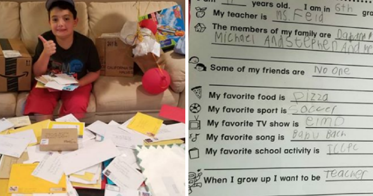 Boy With Autism Who Had 'No Friends' Inundated With Cards And Gifts ...