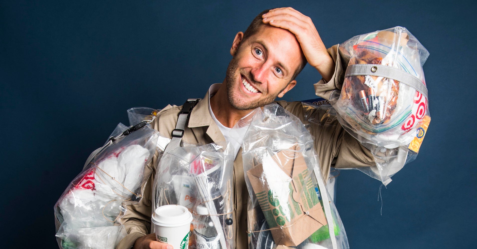 This Guy Is Wearing Every Piece Of Garbage He Generates For A Month ...