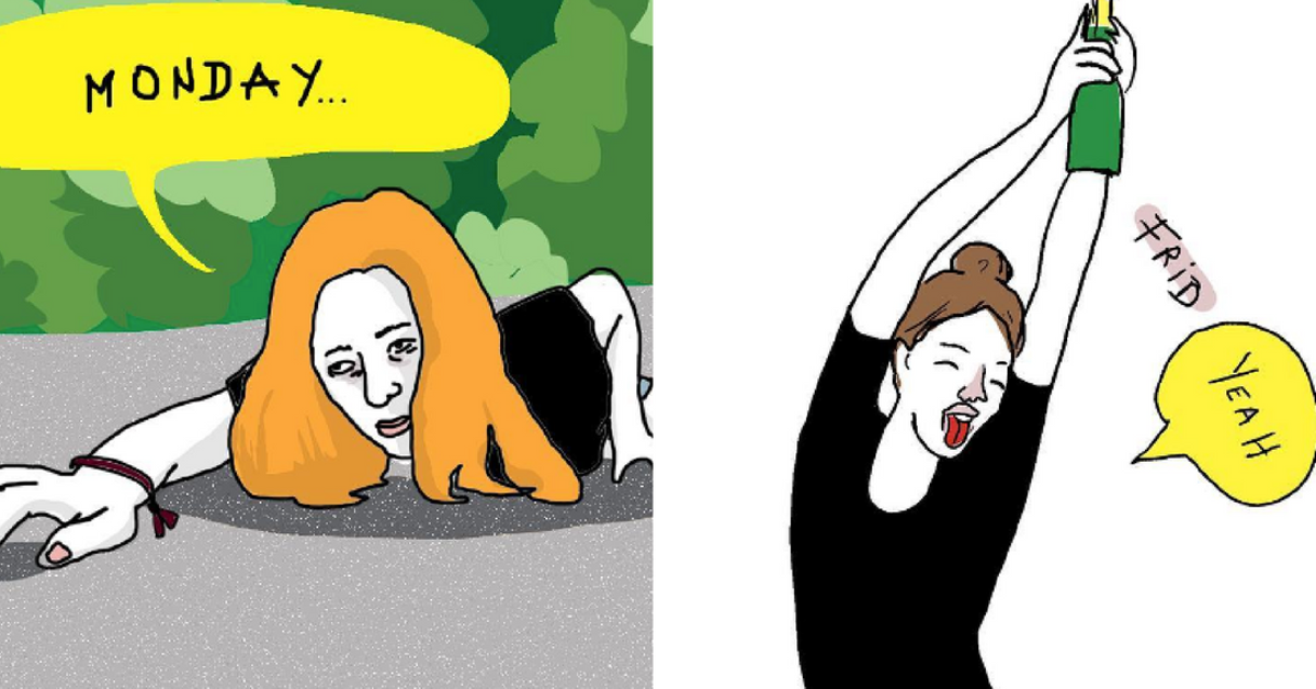 How You Feel On Monday Versus How You Feel On Friday, As Told In Comics ...