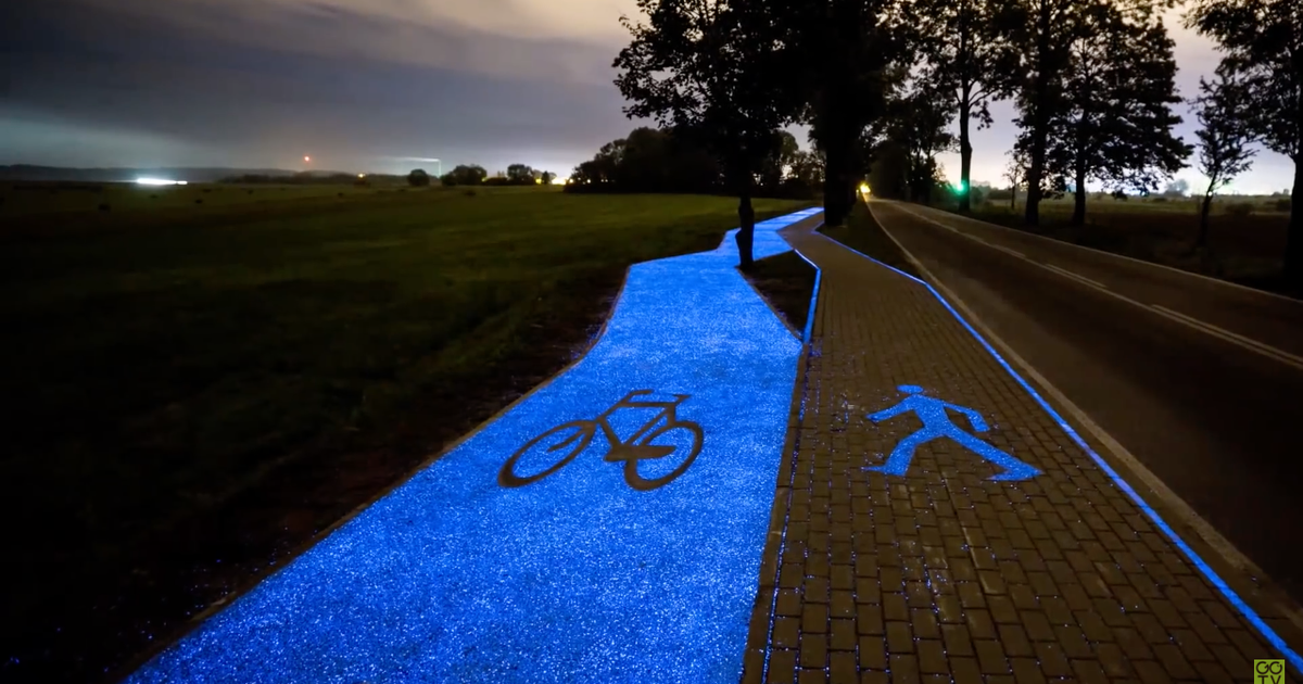 This Glow-In-The-Dark Bike Path Is Powered By The Sun | HuffPost Good News