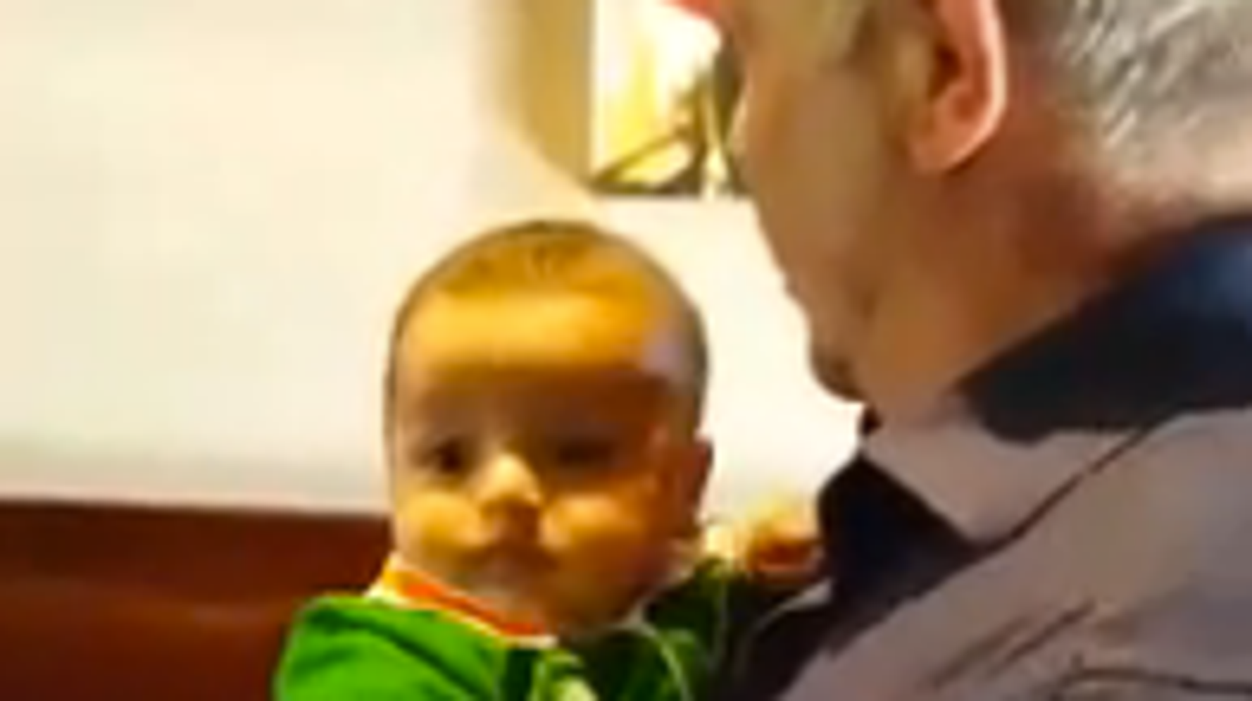 Tough Guy Grandpa Just Can't Keep It Together When He Meets Grandson ...