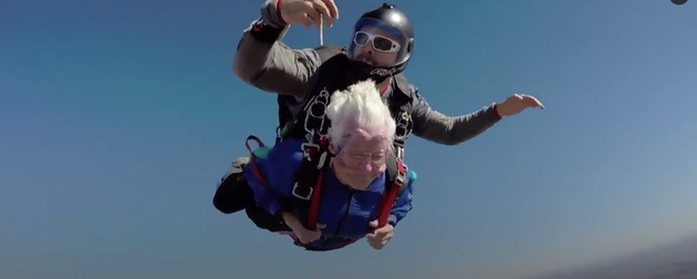 Daredevil Grandma Goes Skydiving To Celebrate Her 95th Birthday ...
