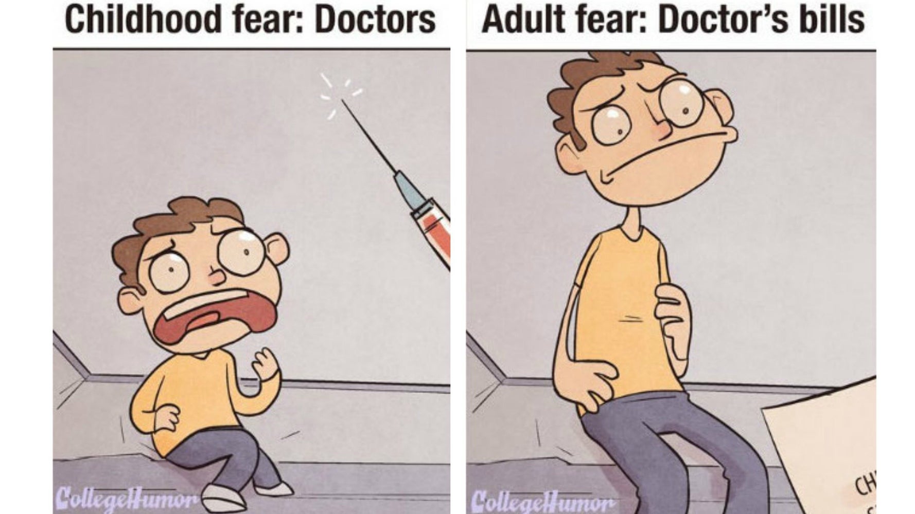 Childhood Fears Vs. Adult Fears, In 4 Hilarious Comics | HuffPost Life