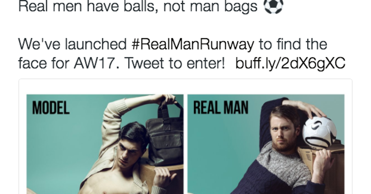 Jacamo Criticised For Tweet Stating 'Real Men Have Balls, Not Man Bags ...