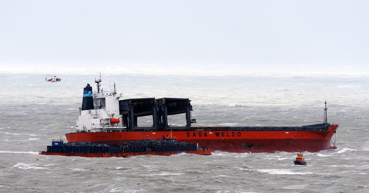 Dover Cargo Ship Crash Sees 200m Sky Saga Vessel Collide With Barge ...